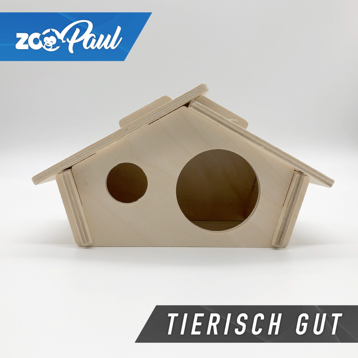 Haus für Kleintierkäfig aus Holz - ZooPaul - Ihr Heimtierspezialist